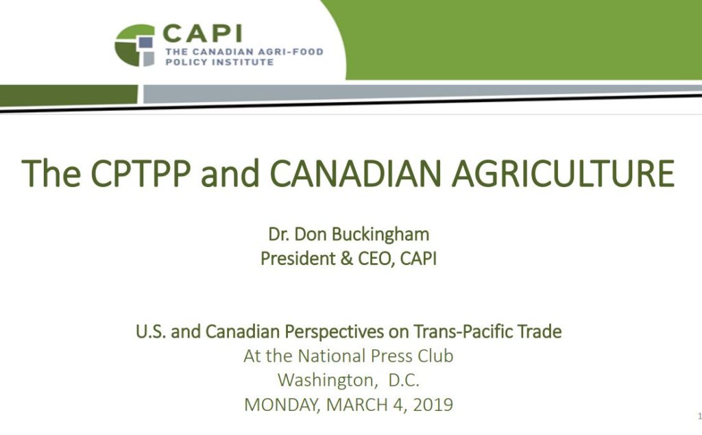 The CPTPP and Canadian Agriculture: a CAPI presentation - Canadian Agri ...