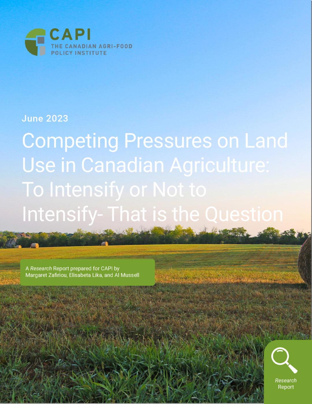 Competing Pressures on Land Use in Canadian Agriculture: To Intensify ...