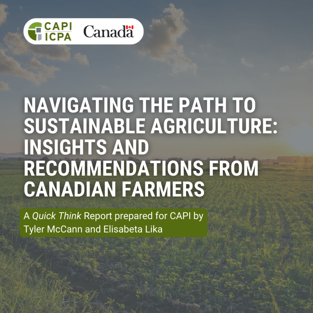 Navigating the Path to Sustainable Agriculture: Insights and Recommendations from Canadian ...