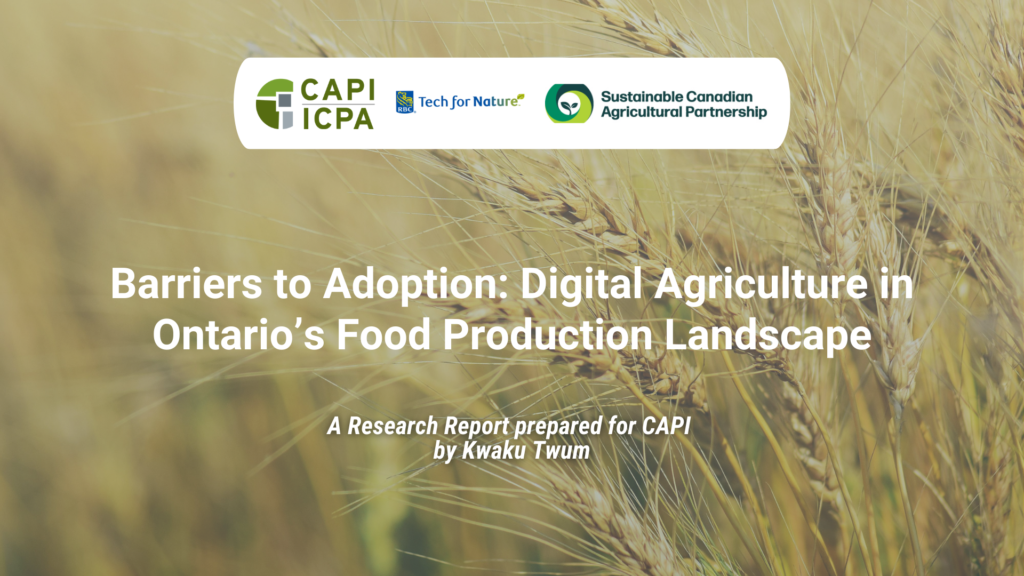 Barriers to Adoption: Digital Agriculture in Ontario's Food Production ...